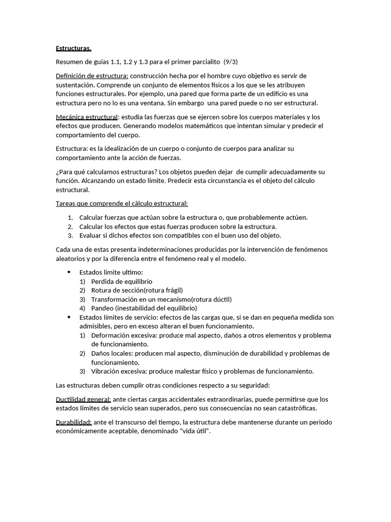 Guía de Cálculo Estructural y Estática | PDF | Vector Euclidiano | Fuerza