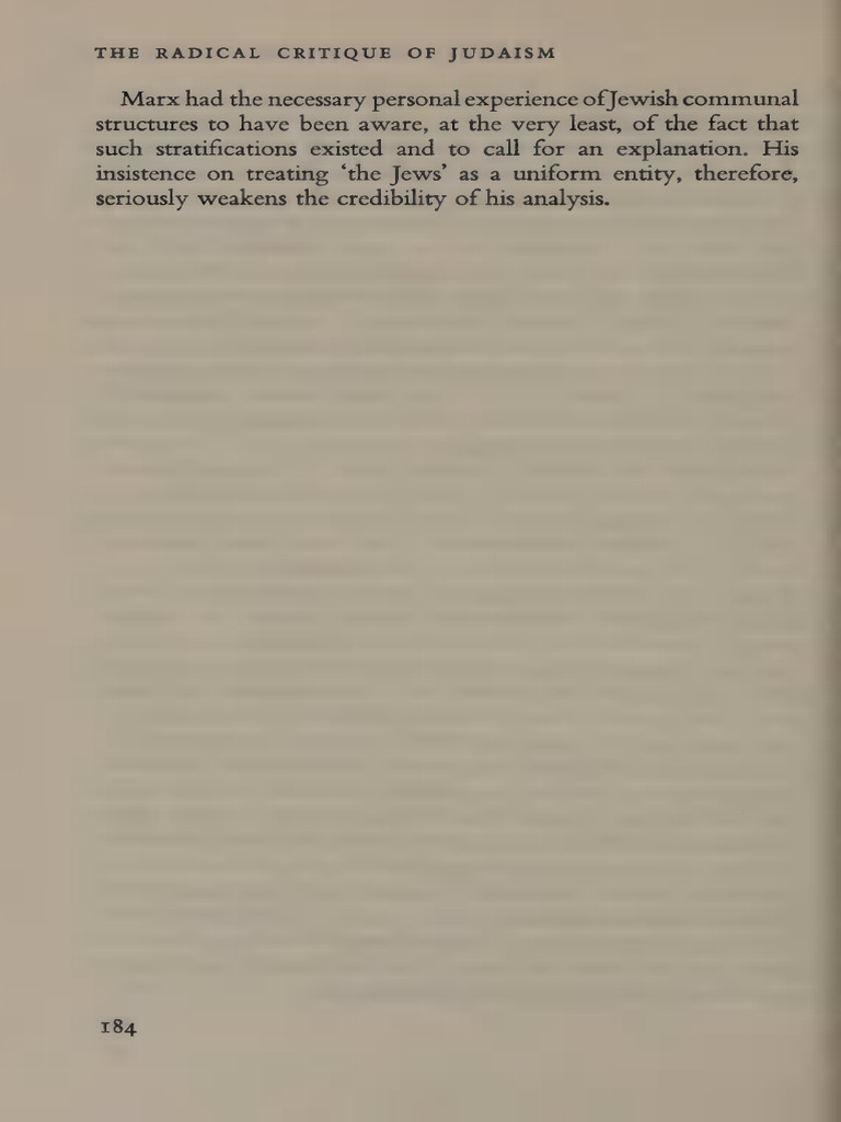 Marx Had The Necessary Personal Experience of Jewish Communal | PDF ...