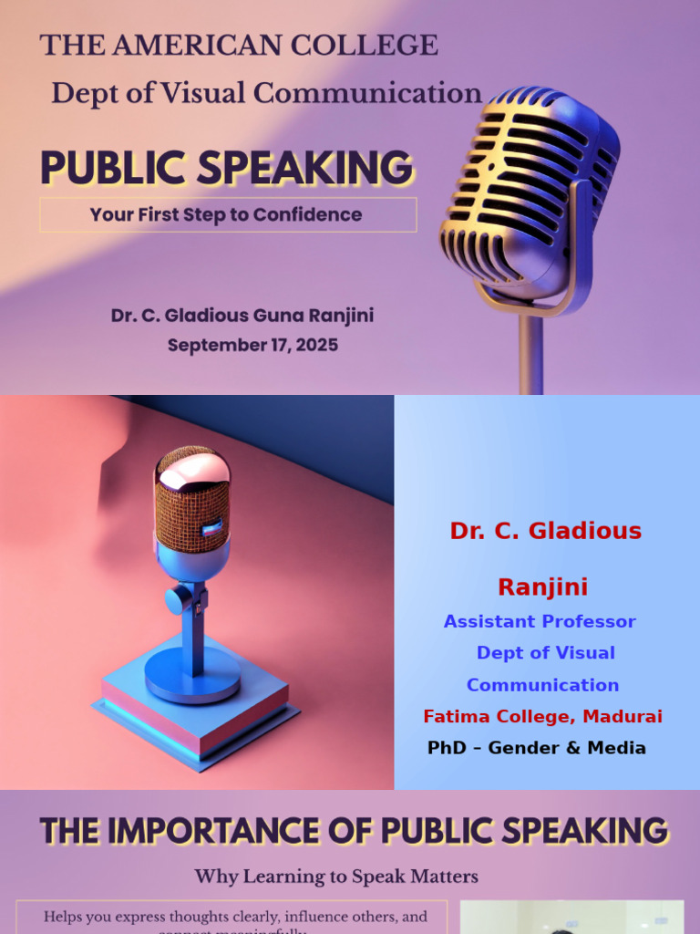 Public Speaking - Visual Communication - AMC | PDF