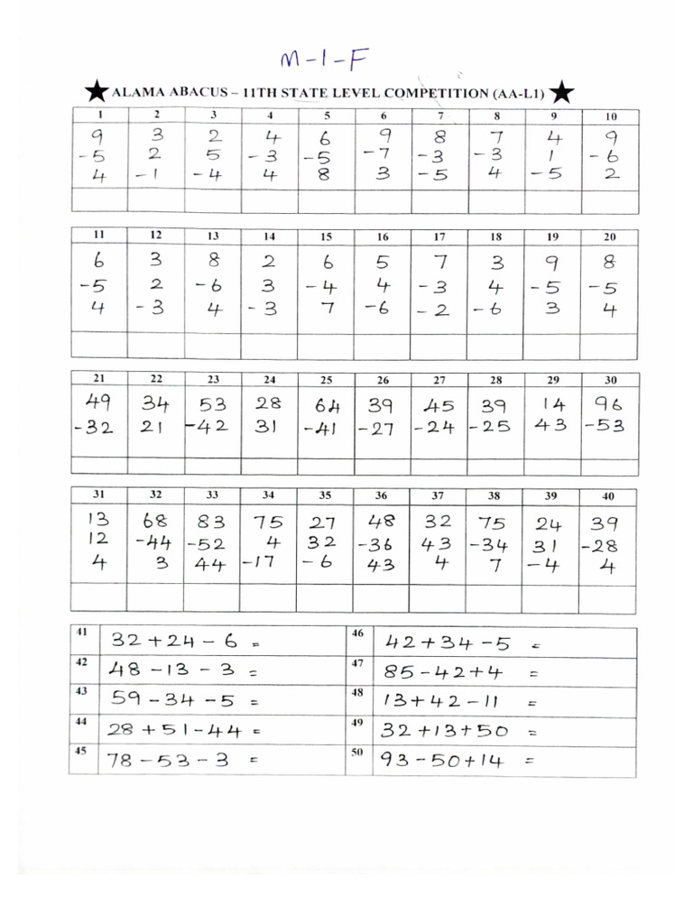 11th SLC AA L1 Model Paper | PDF