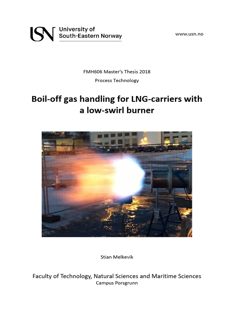 MasterMelkevik2018-Boil-Off Gas Handling For LNG-carriers With | PDF ...