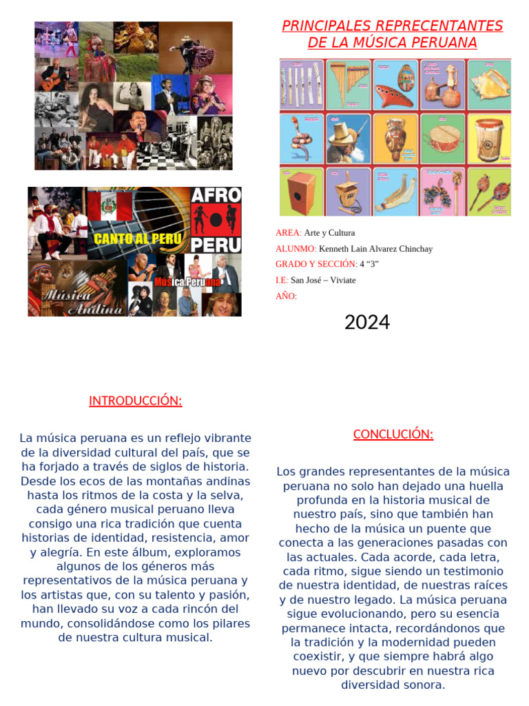 Representantes Clave de la Música Peruana | PDF | Perú | Musicología