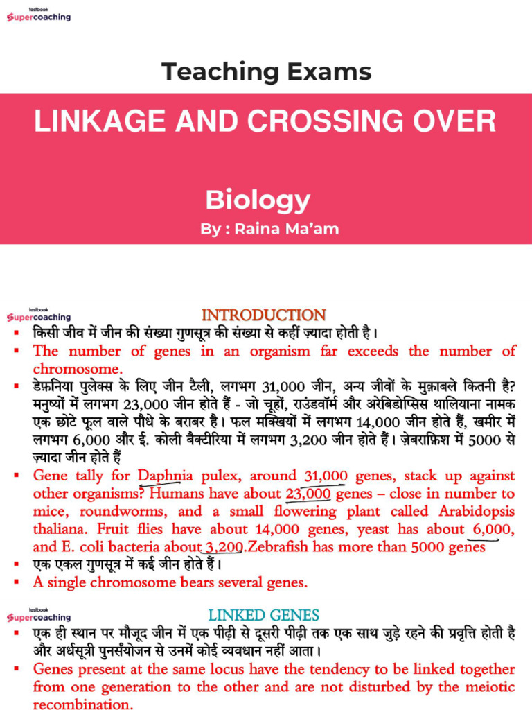 Linkage Crossing Over | PDF