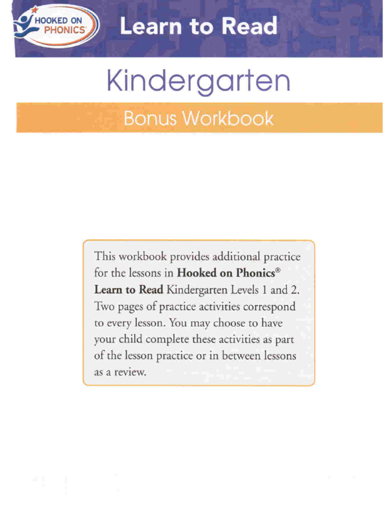 Kindergarten Bonus Workbook | PDF