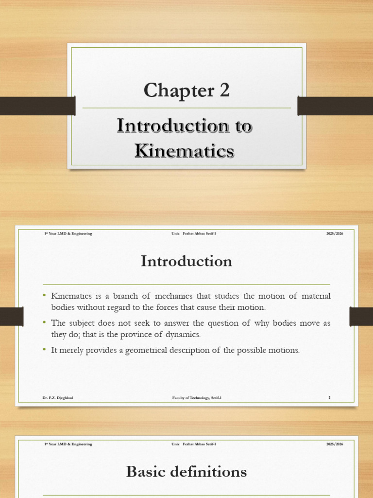 Introduction To Kinematics - 2026 | PDF | Acceleration | Velocity