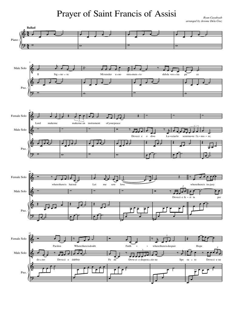 Prayer of St. Francis Lyrics | PDF