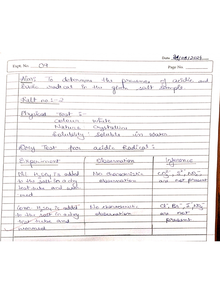 Salt-2 Lead Acetate | PDF