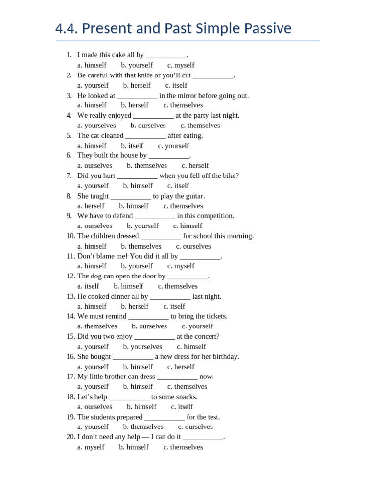 4.2. Present and Past Simple Passive | PDF