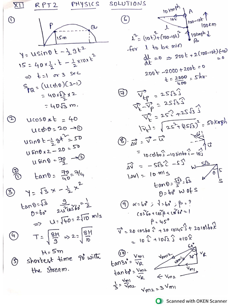 12 RPT2 Physics Solutions | PDF