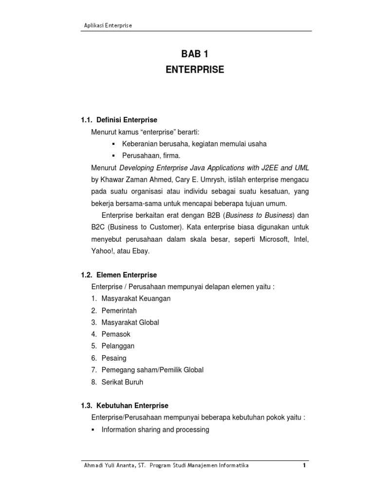 Aplikasi Enterprise | PDF