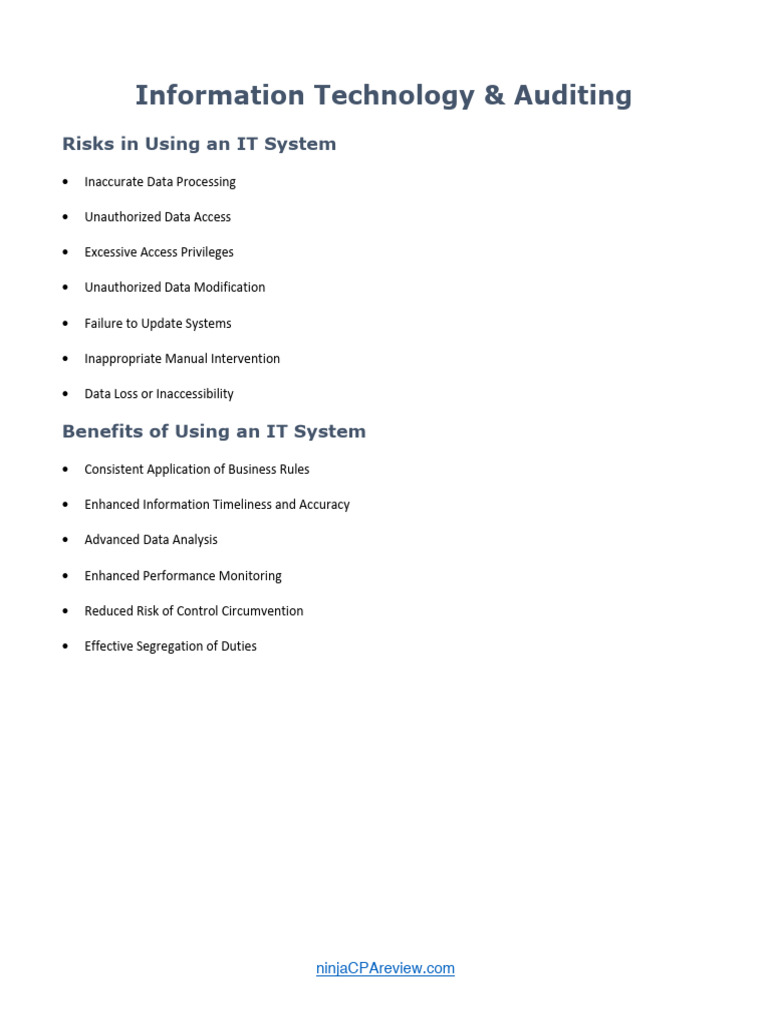 AUD 12 Information Technology | PDF | Audit | Information Science