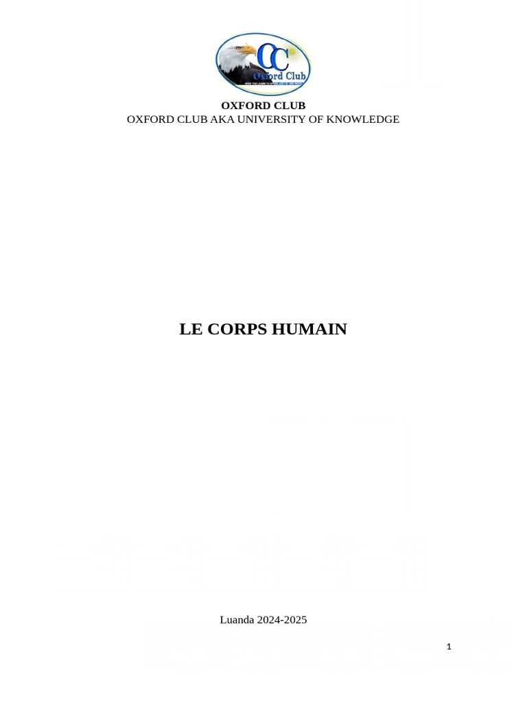 Le Corp Humain | PDF | Cellule (Biologie) | Sang