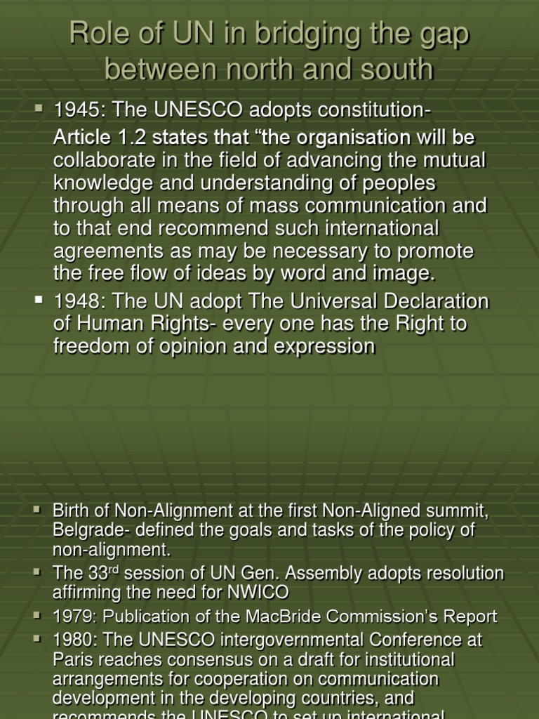 UN's Role in Global Media Equality | PDF | Unesco | Public Sphere