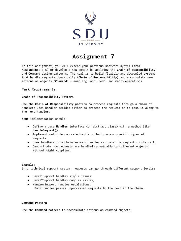 assignment 7 | PDF | Computer Science | Software Engineering