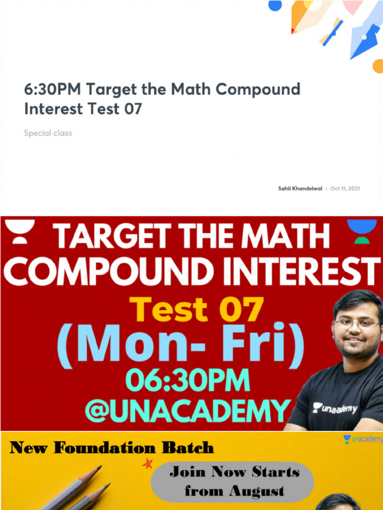 630PM Target the Math Compound Interest Test 07 With Anno | PDF