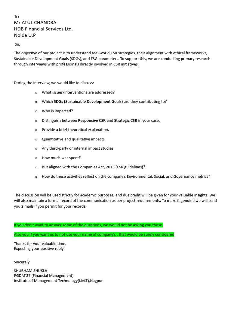 Interview Outline | PDF