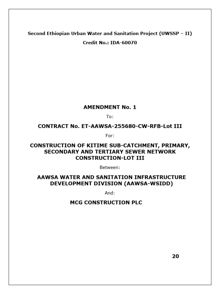 Lot III Contract Modification No. 1 | PDF