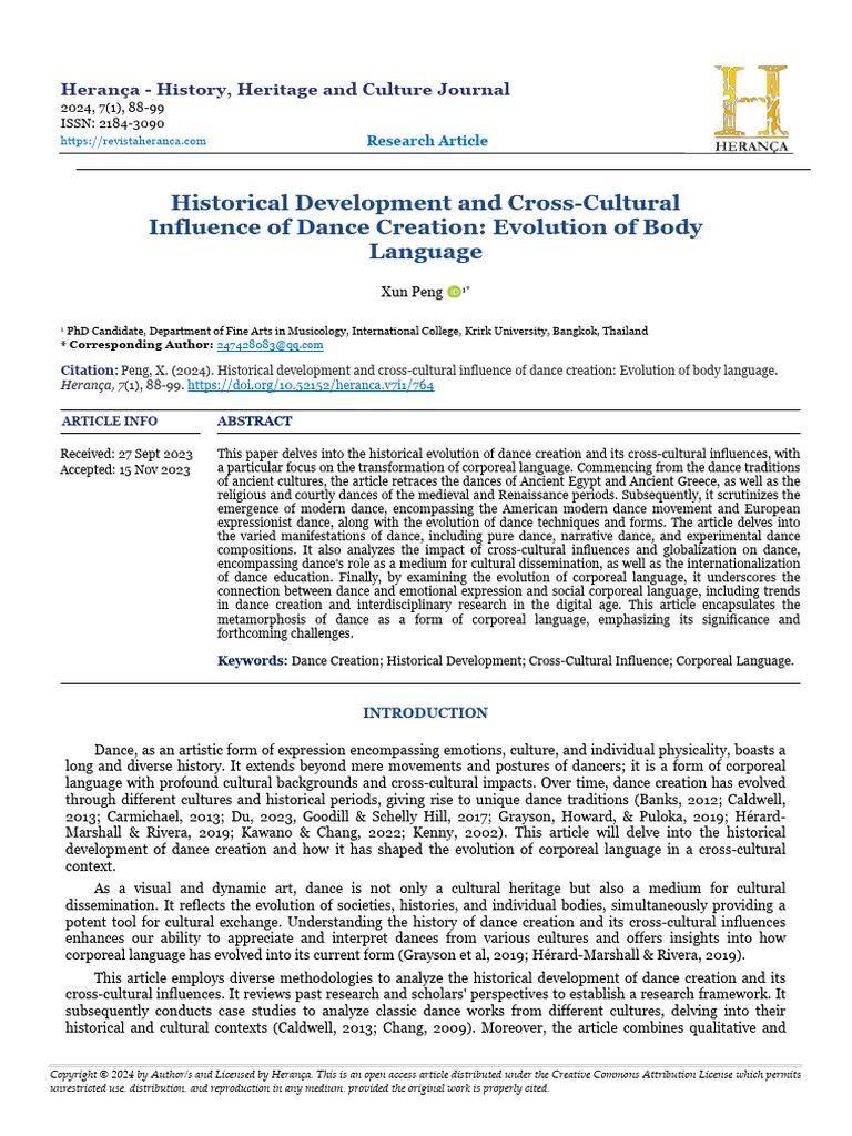 Historical Development and Cross-Cultural Influenc | PDF | Ballet | Dances