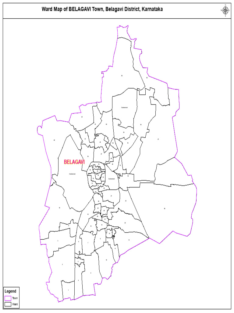 Belagavi Town Ward Map Guide | PDF