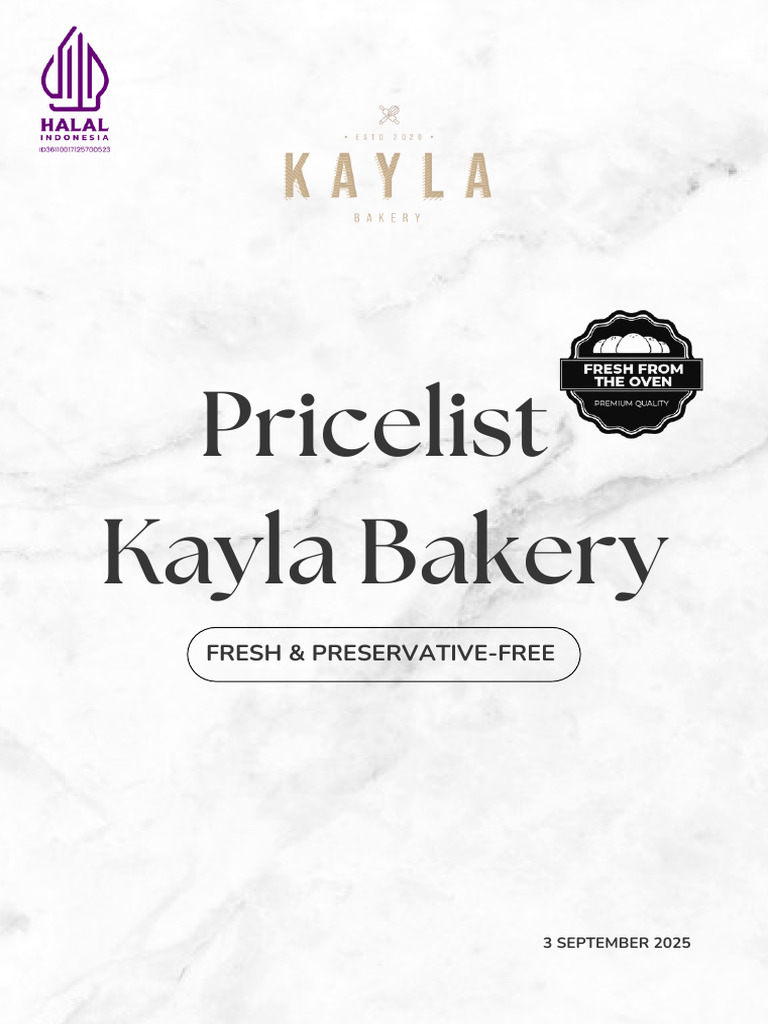 Kayla Bakery Pricelist 2025 | PDF | Cuisine | Foods