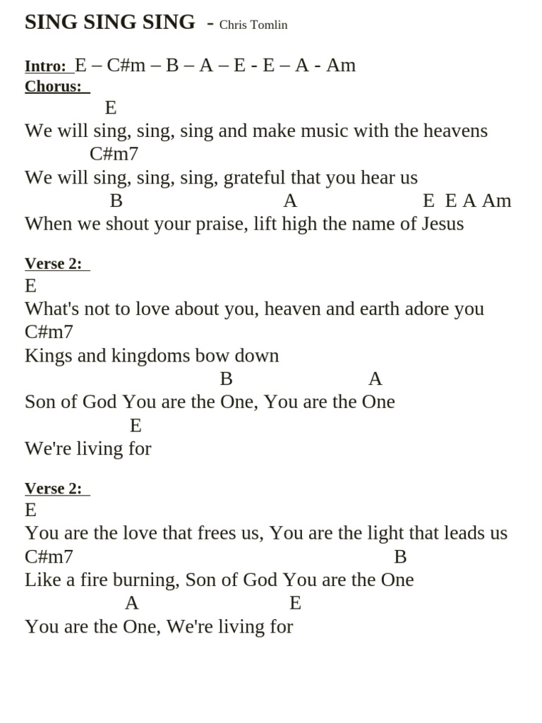 Sing Sing Sing e | PDF