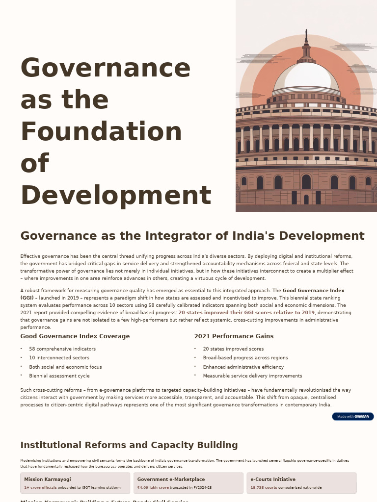 Governance As The Foundation of Development | PDF | Governance ...