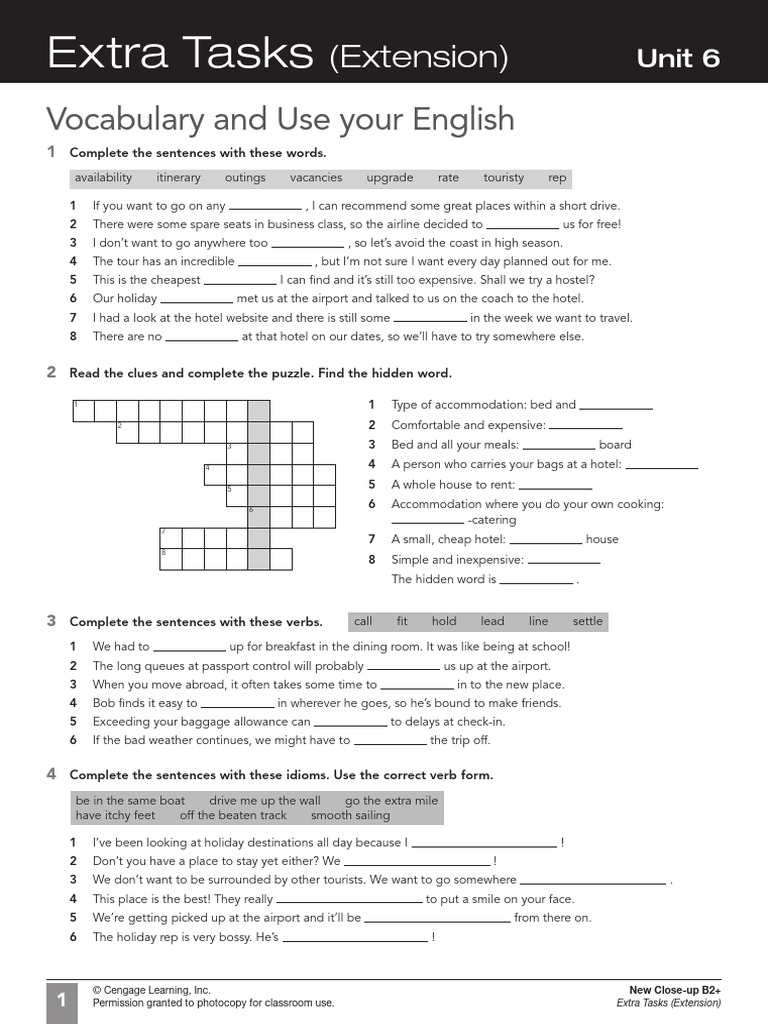Travel Vocabulary and Grammar Exercises | PDF