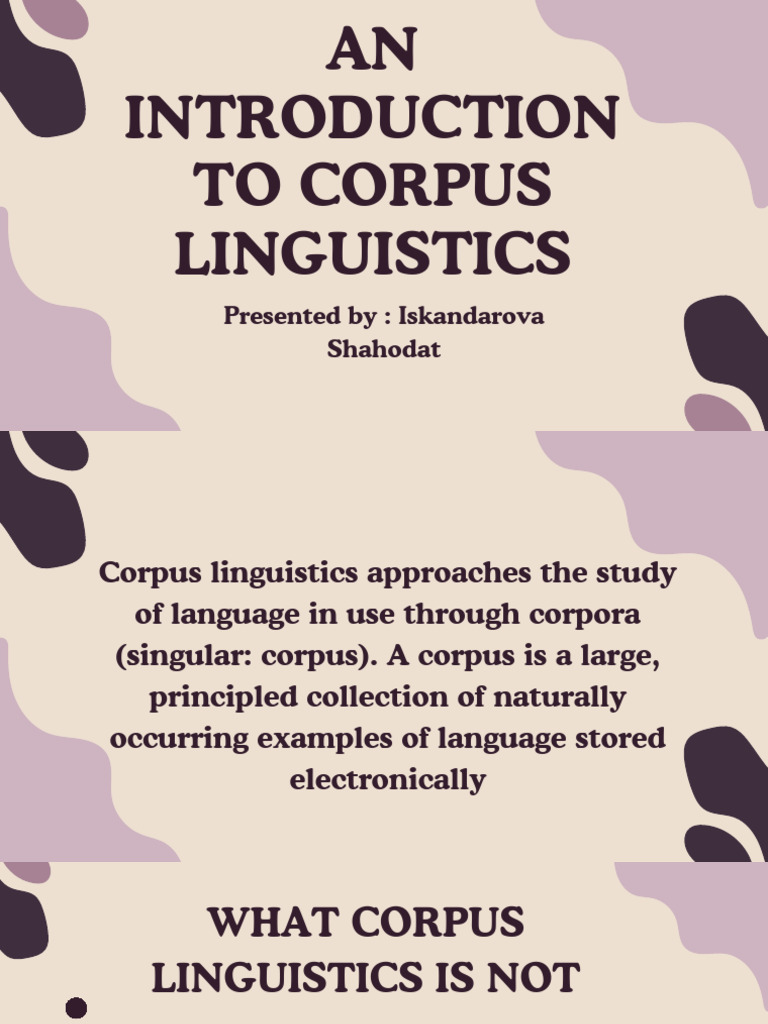 Introduction to Corpus Linguistics | PDF | Linguistics | English Language