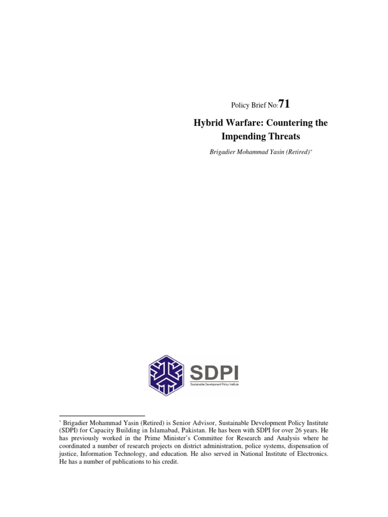 Countering Hybrid Warfare Threats | PDF | Cyberwarfare | Security