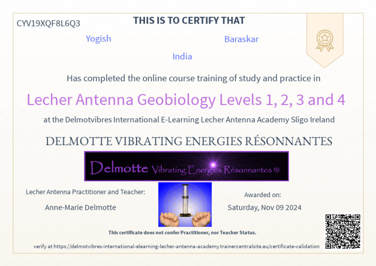 Lecher Antenna Geobiology Levels 1, 2, 3 and 4: Delmotte Vibrating ...