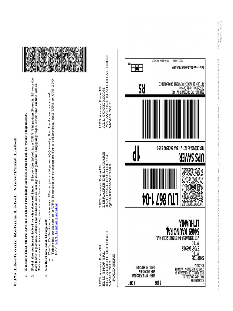Print Your UPS Return Label | PDF