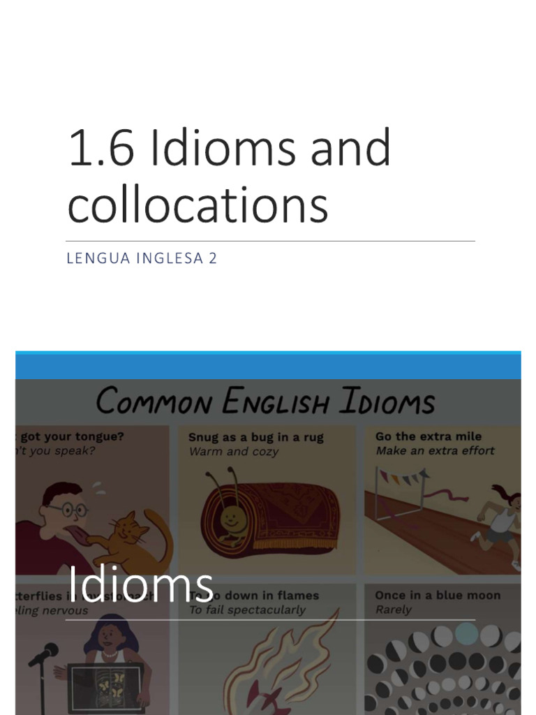 1.6 Idioms + collocations | PDF