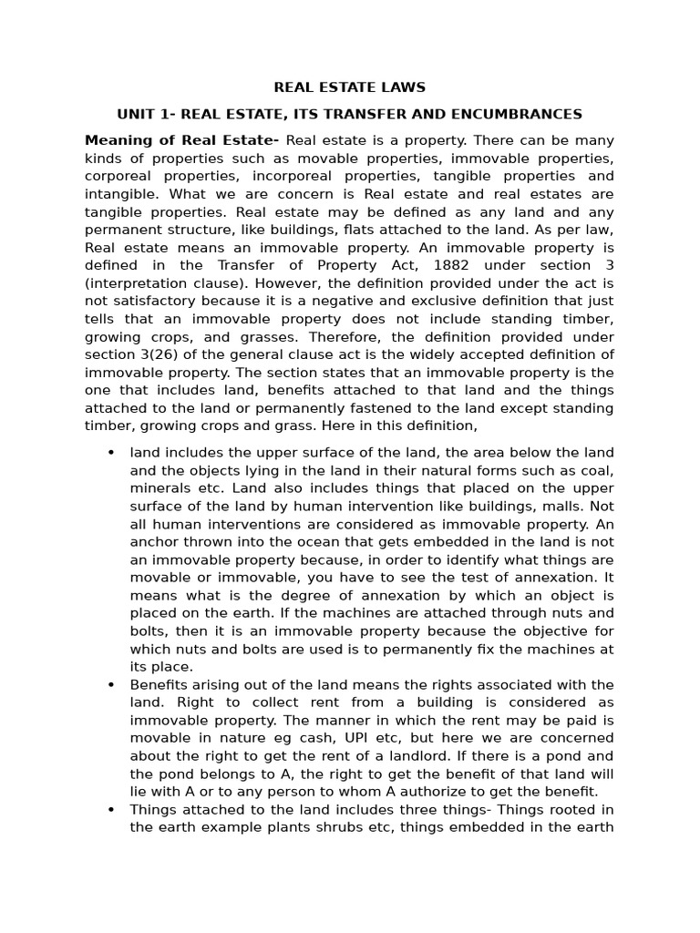 Understanding Real Estate Laws and Transfers | PDF | Lease | Mortgage Law