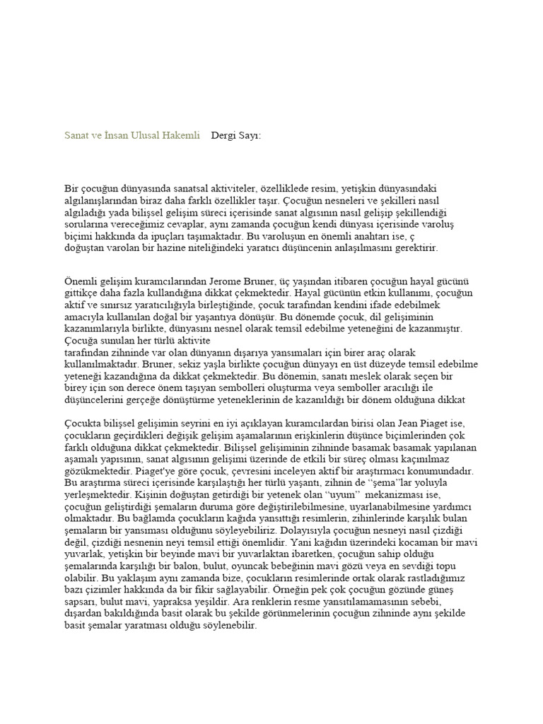 Cocuklar Neden Resim Cizer Azize Nilgun | PDF