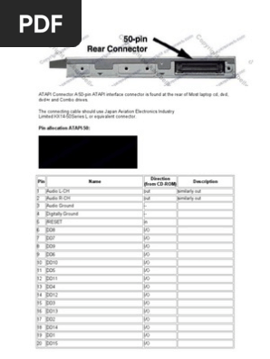 Cd Drive Pinout