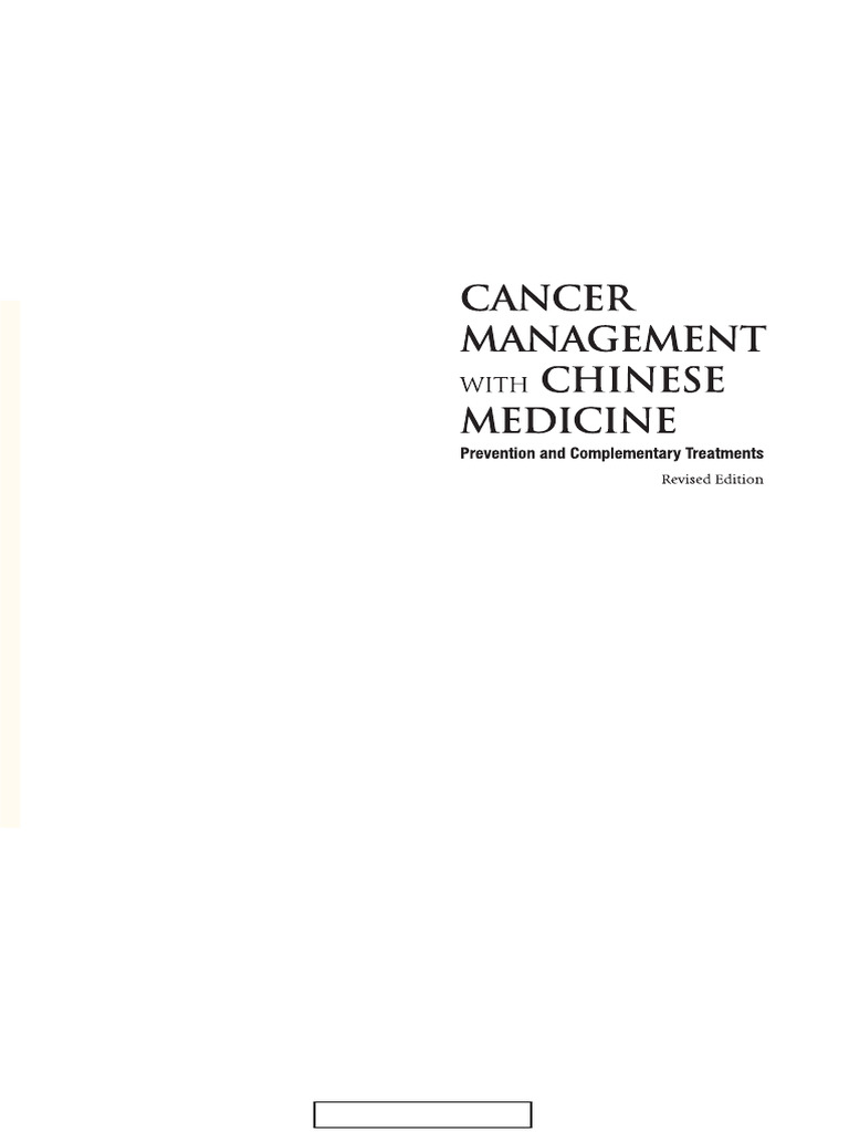 Cancer Management With Chinese Medicine Prevention and Complementary ...