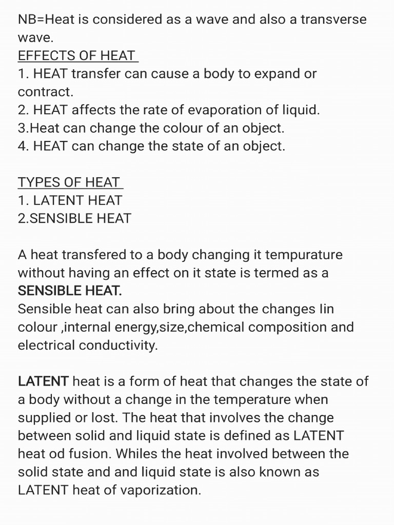 Summary of Heat Energy - 251028 - 195733 | PDF