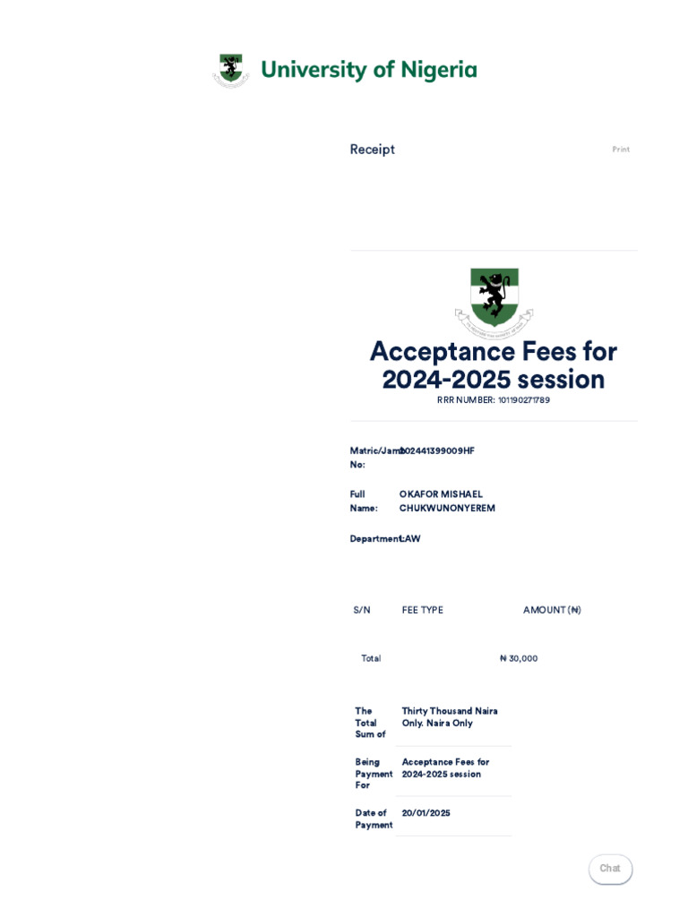 Real Fees Receipt | PDF