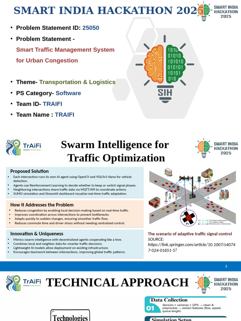 SIH2025 IDEA Presentation Format | PDF | Traffic | Artificial Intelligence