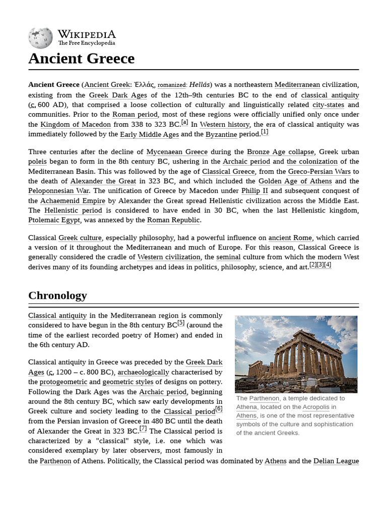 Overview of Ancient Greece History | PDF | Ancient Greece | Macedonia ...