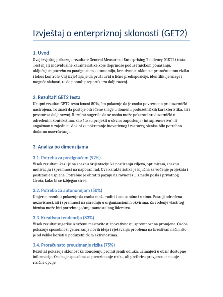 Izvjestaj GET2 | PDF