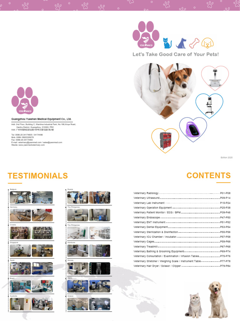 2025-09 YSENMED Veterinary Catalog | PDF | Pixel | Computer Engineering
