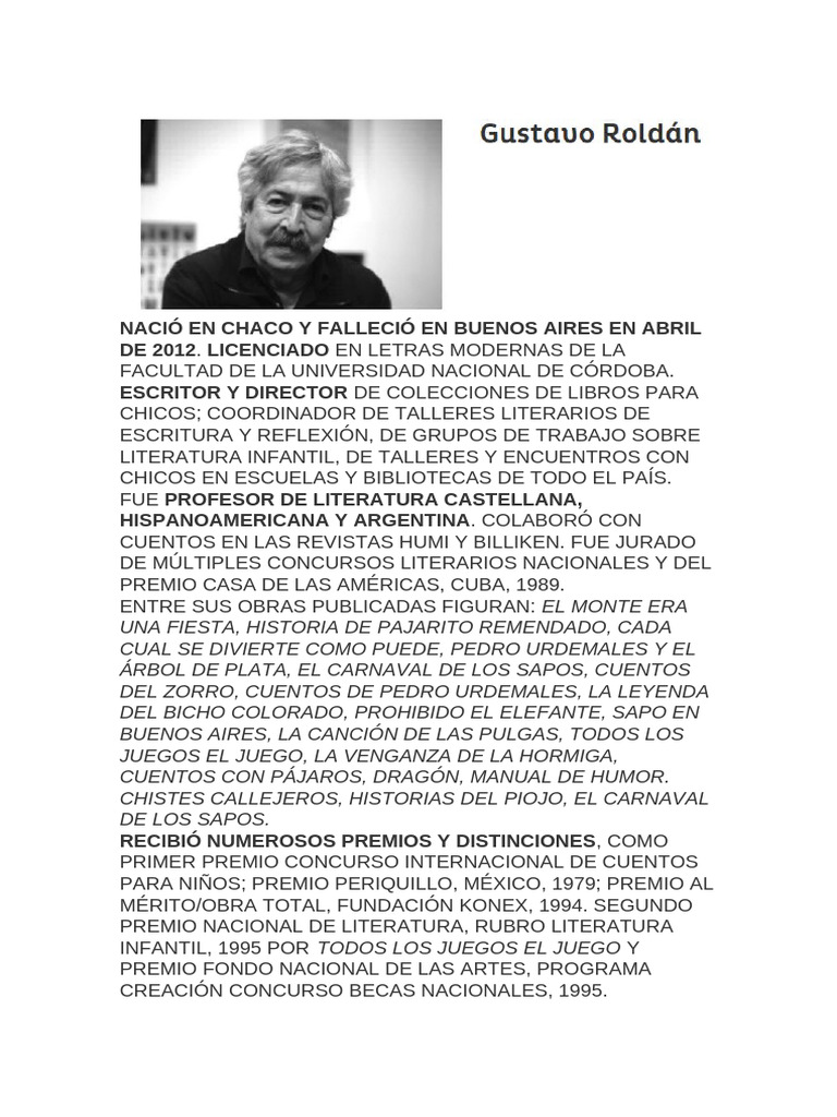Bio Graf i a Gustavo Roldan | PDF