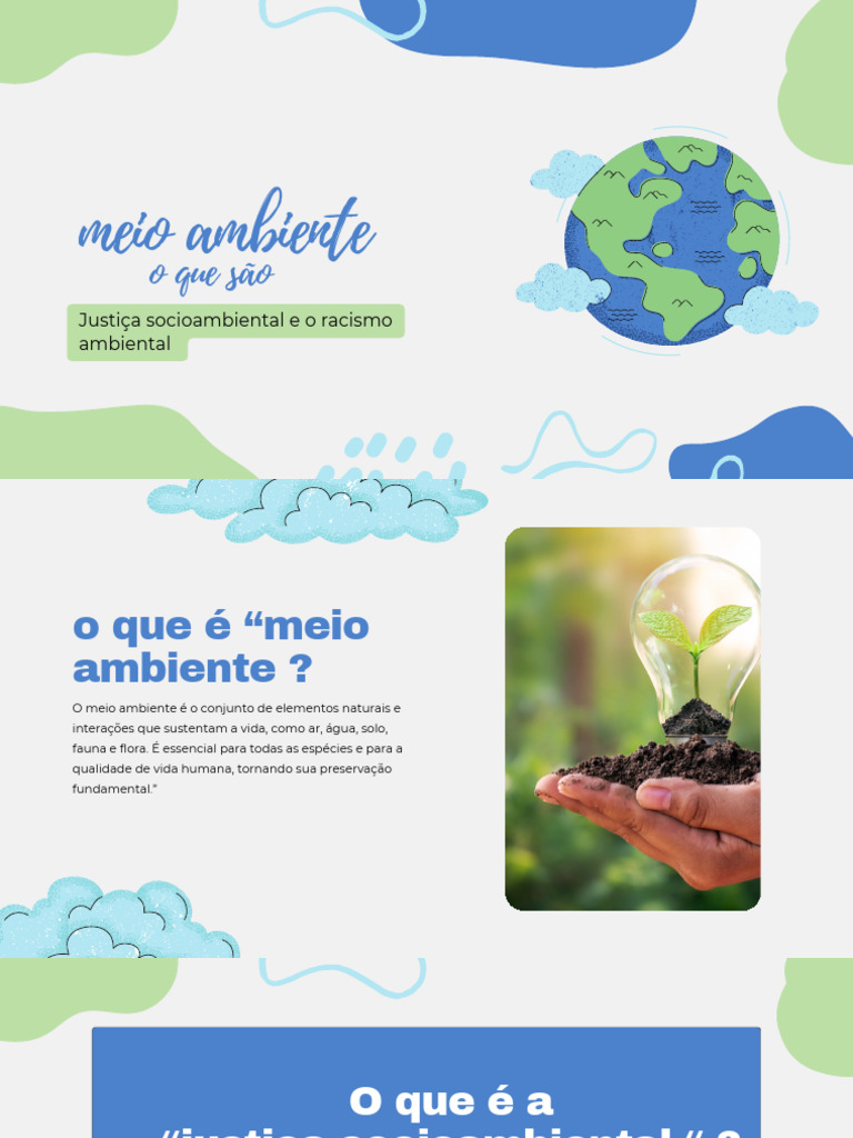 Blue and Green Illustrated Environmental Sustainability Presentation ...