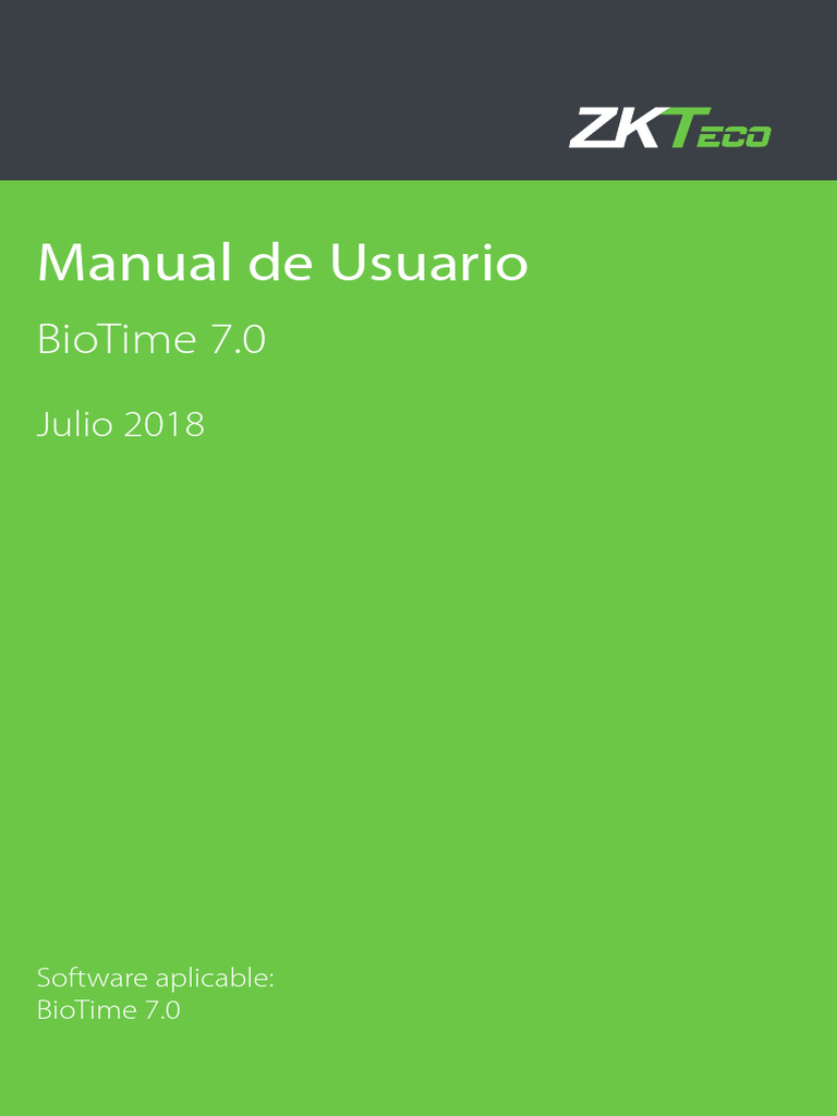 Manual de Usuario BioTime 7.0 | PDF | Contraseña | Usuario (informática)