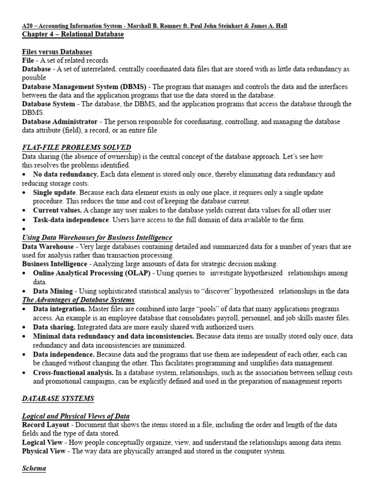 Chapter 4 - Relational Database | PDF | Databases | Relational Model
