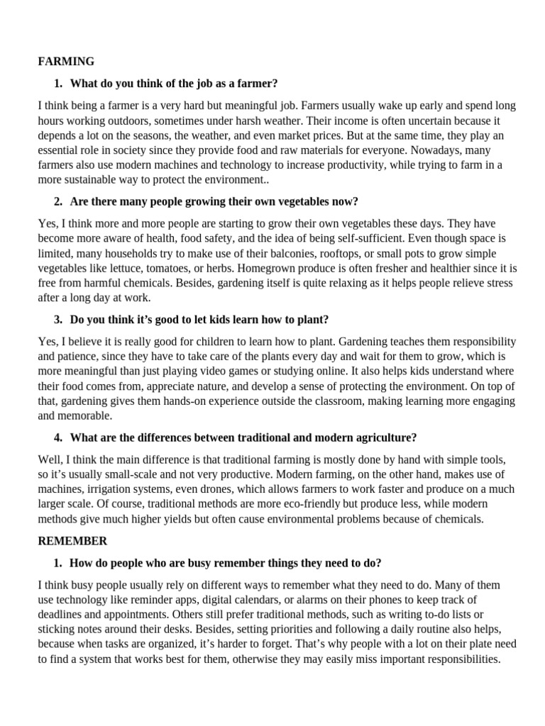 Insights on Farming and Personal Growth | PDF | Decision Making | Teachers