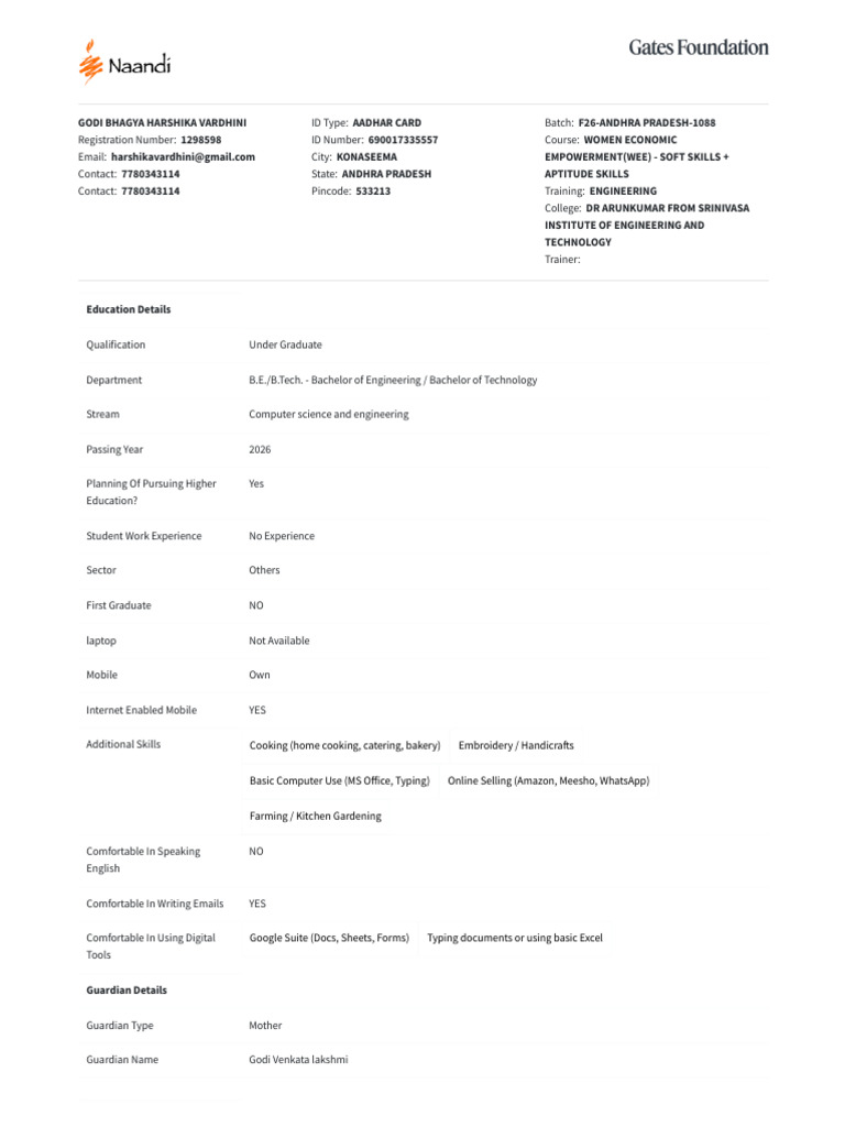 Thejobfactory - Naandi Foundation | PDF