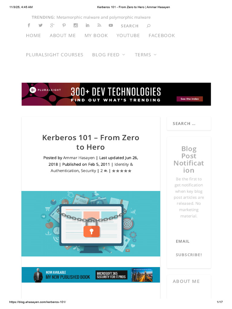 Kerberos 101 - From Zero To Hero - Ammar Hasayen | PDF | Computer Security | Security