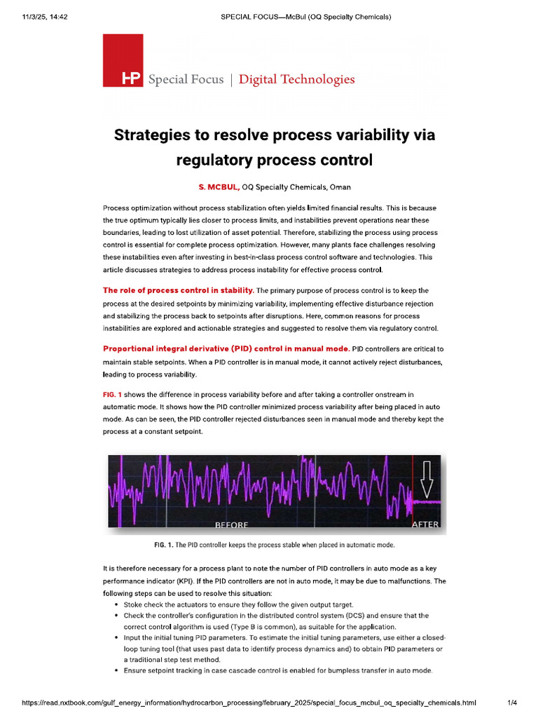 HP 02 2025 Strategies To Resolve Process Variability Via Regulatory ...